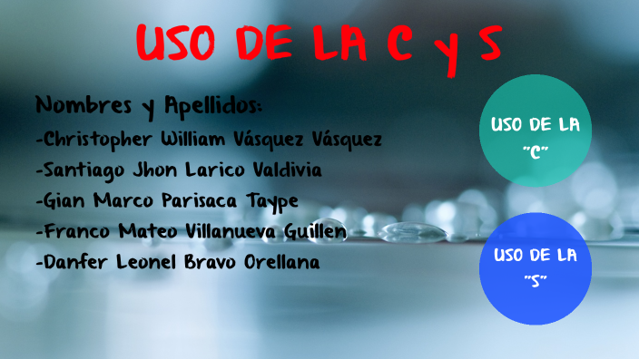 2C GRUPO 3 - PRESENTACIÓN SOBRE (USO DE C Y S) by Christopher William ...