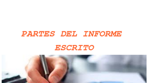 Partes del informe escrito by Pedro Antonio on Prezi Design