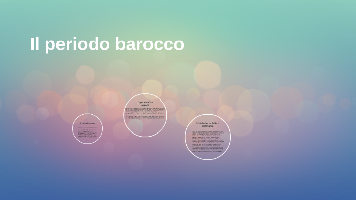Il periodo barocco by Michele caci on Prezi