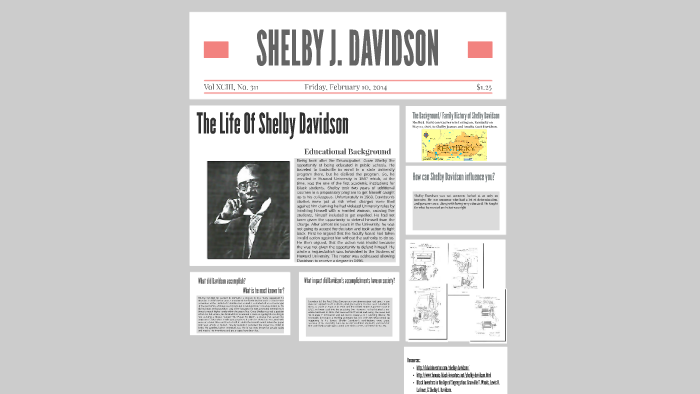 SHELBY J. DAVIDSON by Tay Zak on Prezi