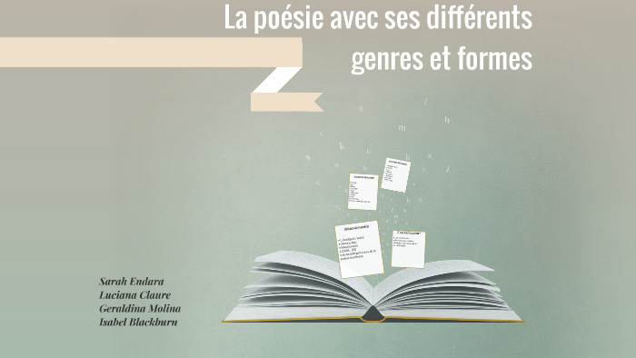 Les differents types de poesie by Luciana Claure on Prezi