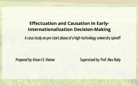 Effectuation and Causation in Early-Internationalization Dec by Kinan ...