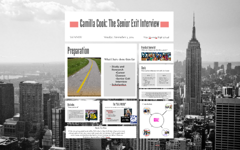 Senior Exit Interview by Camilla Cook