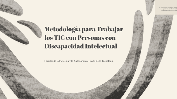 Metodología para Trabajar los TIC con Personas con Discapacidad ...