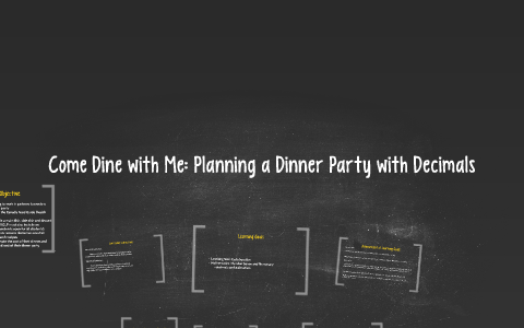 Come Dine with Me: Planning a Dinner Party with Decimals by Shannon ...