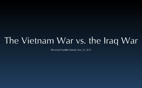 The Vietnam War vs. the Iraq War by Colin Cramer