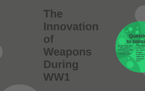 The Innovation of Weapons During WW1 by mike Ike