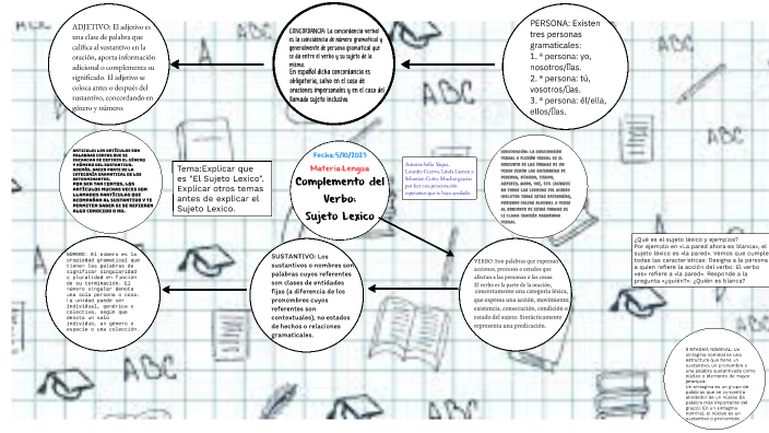Complemento del verbo: Sujeto Lexico by Sebastian Coito on Prezi