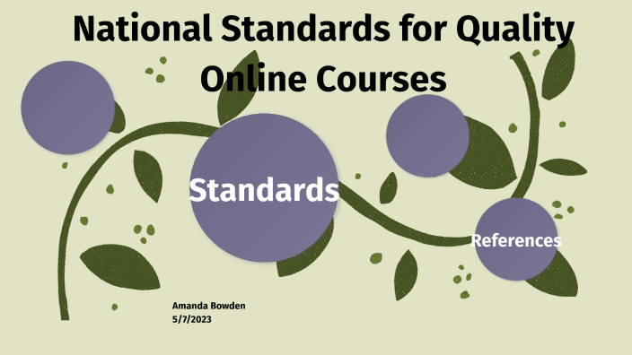 National Standards for Online Courses by Amanda Bowden on Prezi