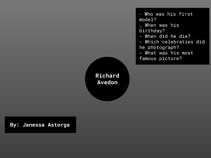 Richard Avedon by Janessa Astorga on Prezi