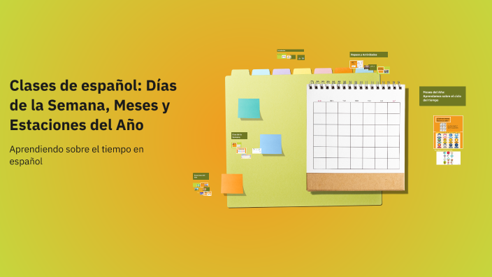 Clases de español: Días de la Semana, Meses y Estaciones del Año by ...
