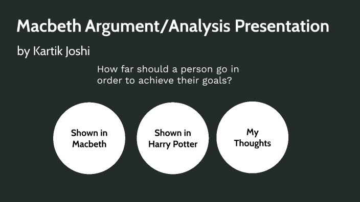 Kartik Joshi - Macbeth Argument/Analysis Project by Kartik Joshi on Prezi