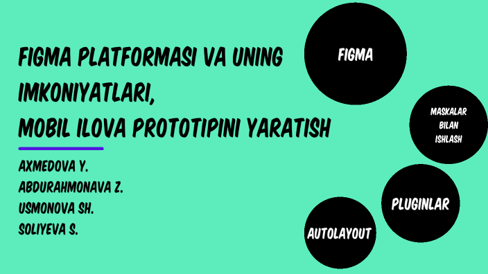 Figma platformasi va uning imkoniyatlari, Mobil ilova Prototipini yaratish by Yulduz Ahmedova on ...