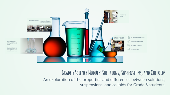 Grade 6 Science Module: Solutions, Suspensions, and Colloids by JEAN ...