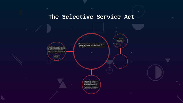 The Selective Service Act by kamarrie thompson on Prezi