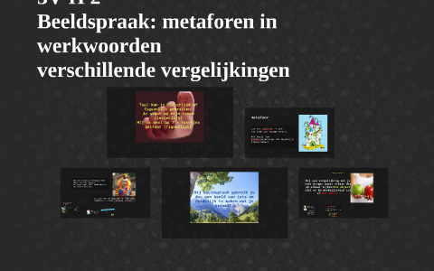 3V-Beeldspraak: metaforen in werkwoorden + vergelijking+ synesthesie by ...