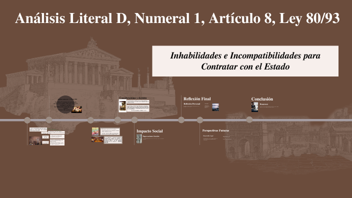 Análisis Literal D, Numeral 1, Artículo 8, Ley 80/93 by Gina Lizeth ...