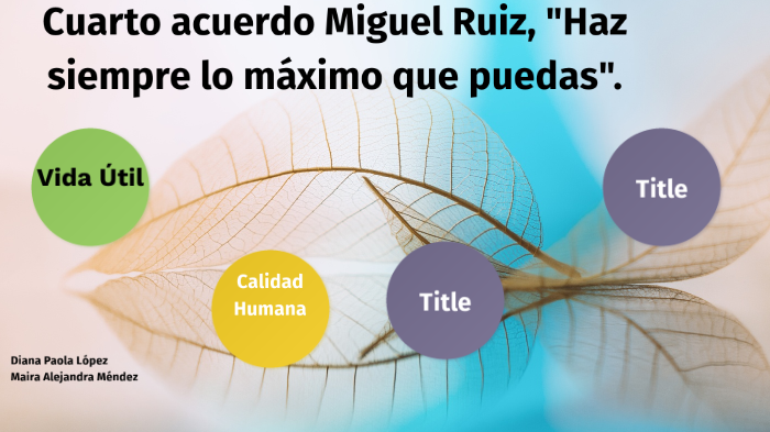 cuarto acuerdo Miguel Ruiz by Maira Mendez on Prezi