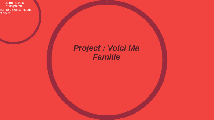 Project : Voici Ma Famille by bryan lima on Prezi