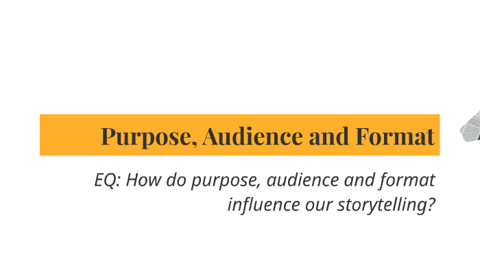 Purpose, Audience and Genre by Jen Diggs on Prezi