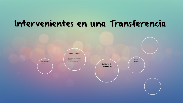 ¿Quienes son los INTERVINIENTES en una Transferencia? by Dayana ...