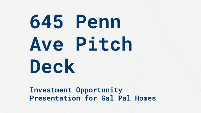 645 Penn Ave Pitch Deck by Business and Real estate Consu on Prezi