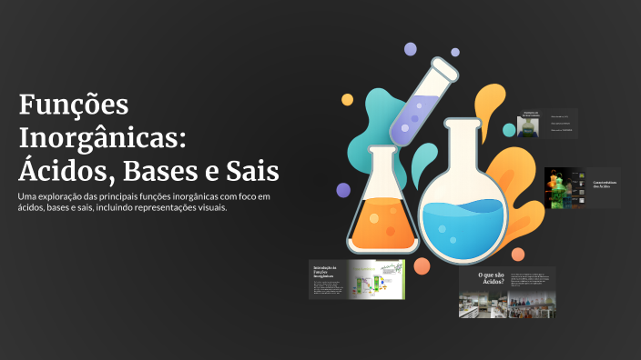 Funções Inorgânicas: Ácidos, Bases e Sais by Thiago Paulo on Prezi