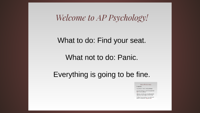 Welcome to AP Psychology! by Page Osborne on Prezi