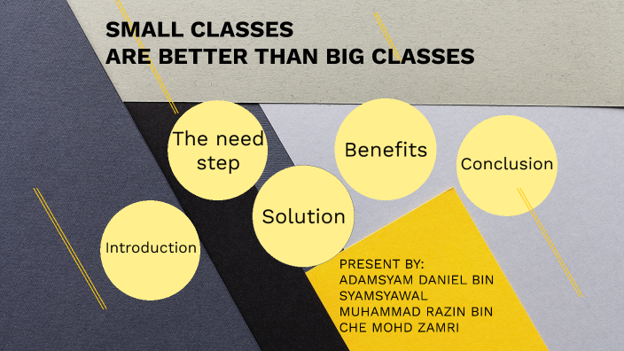 Small classes are better than big classes by Muhammad Razin Che Mohd ...