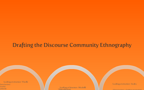 Drafting the Discourse Community Ethnography by Joseph Longhany on Prezi