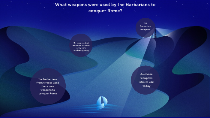 What weapons were used by the Barbarians to conquer Rome? by Angelica ...