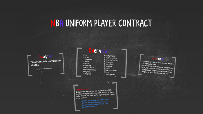 NBA UNIFORM PLAYER CONTRACT by Rissa Ojeda on Prezi