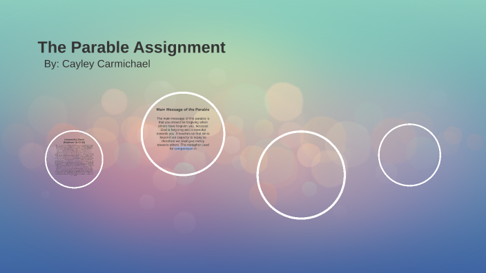 The Parable Assignment by Cayley carmichael on Prezi