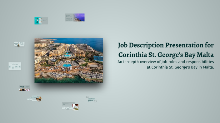 Job Description Presentation for Corinthia St. George's Bay Malta by HR ...