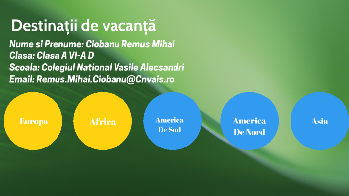 Destinații de vacanță by REMUS MIHAI CIOBANU on Prezi