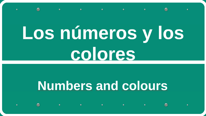 Los números y los colores by Julia De la Torre on Prezi