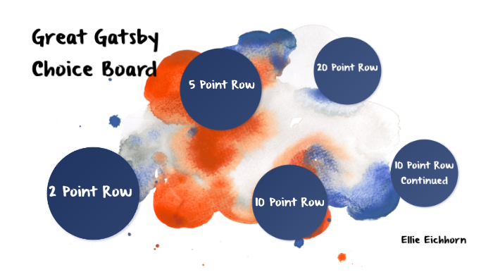 Great Gatsby Choice Board by Ellie Eichhorn on Prezi