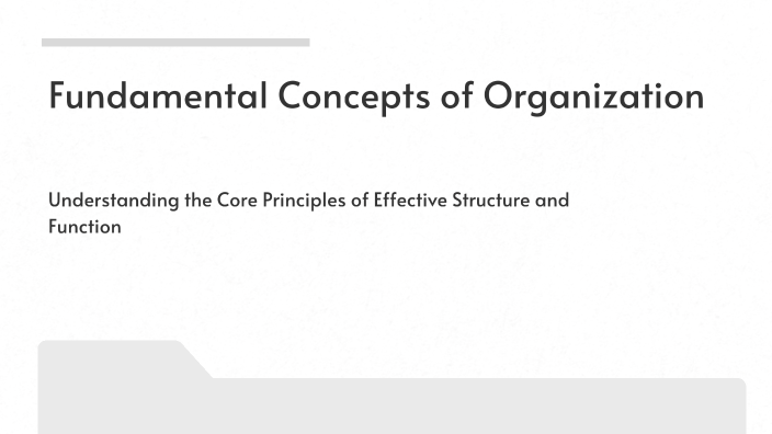Fundamental Concepts of Organization by Ricardo Legaspi Soffiaturo on Prezi