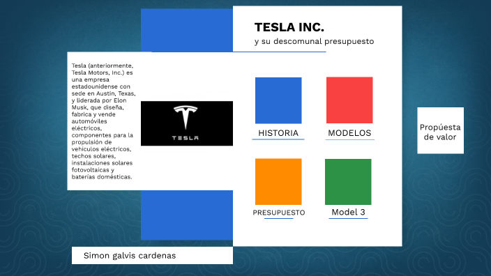Presupuesto TESLA by simon galvis on Prezi