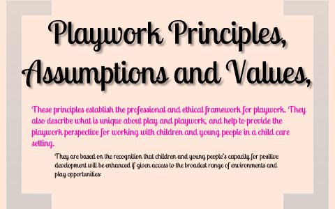 Playwork Principles, Assumptions and Values. by Abi Drew on Prezi