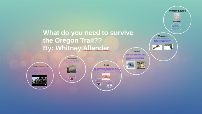What you need to survive the Oregon Trail by Whitney Allender on Prezi