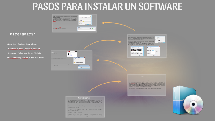 Pasos para instalar un software by on Prezi