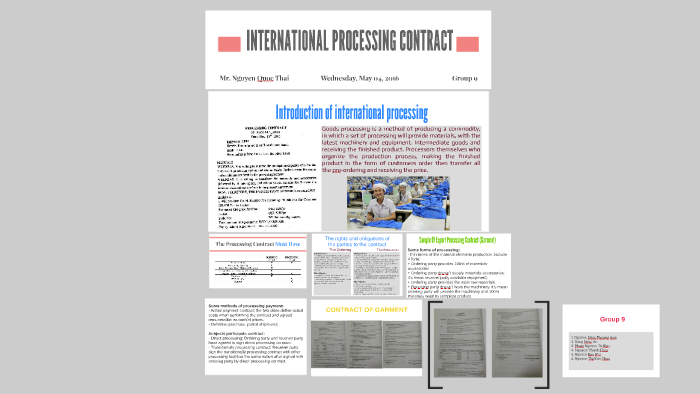INTERNATIONAL PROCESSING CONTRACT by Nguyen Anh on Prezi