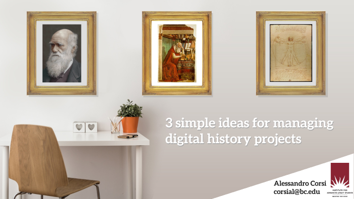 3 ideas for managing digital history projects) by Alessandro Corsi on Prezi