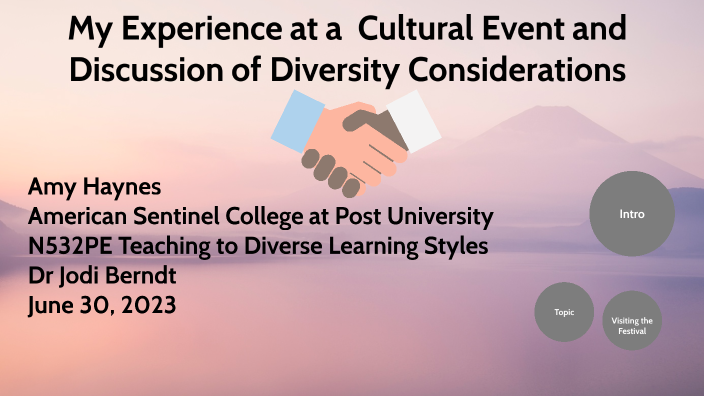 My Experience at a Cultural Event and Discussion of Diversity ...