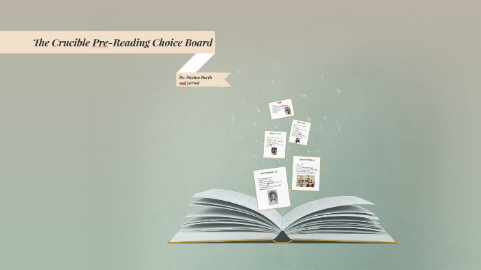The Crucible pre-reading Choice Board by Dayton Barth on Prezi