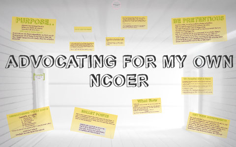 Writing Ones NCOER by SSG Whitley on Prezi