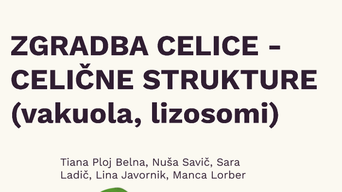 zgradba celice - celične strukture (vakuola, lizosom) by Manca Lorber on Prezi