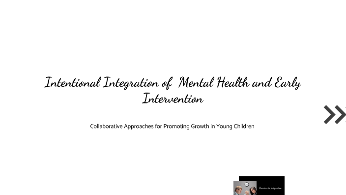 Integrating Mental Health and Early Intervention by Kirsten Sippel-Klug ...