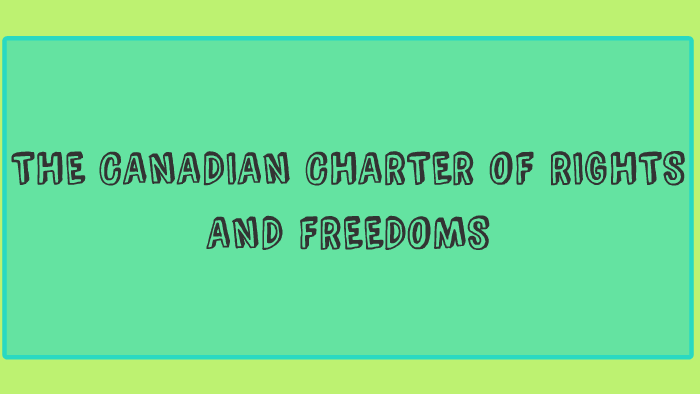 THE CANADIAN CHARTER OF RIGHTS AND FREEDOMS MIND MAP by sydney watson ...